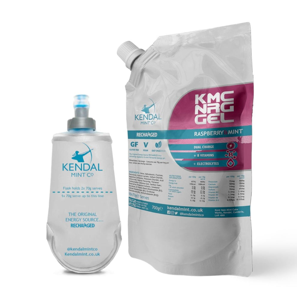 KMC NRG GEL Energy Gel Refill Pouch Raspberry & Mint (10 x 70g Serves ...